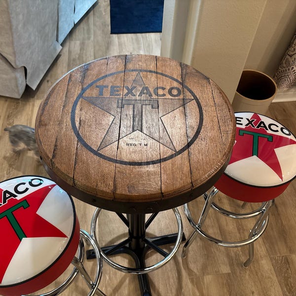 Pub Table 42" Tall Laser Engraved W/ Footrest - Etsy