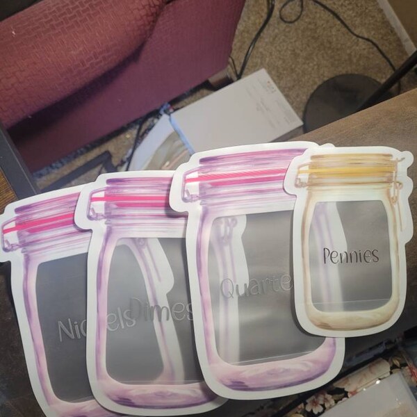 2 Pound Savings Challenge, Coin Jars, Savings Challenge, Lay Flat ...