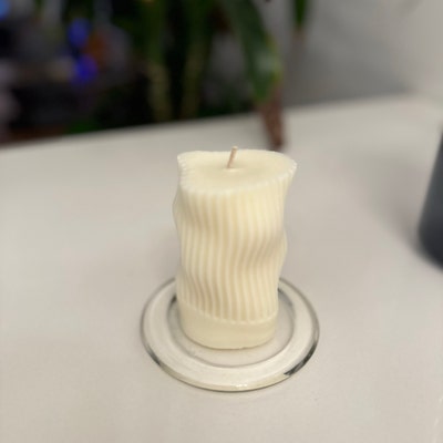 Ribbed Triangle Taper Candle Mold for Making Striped Column Soy Wax ...