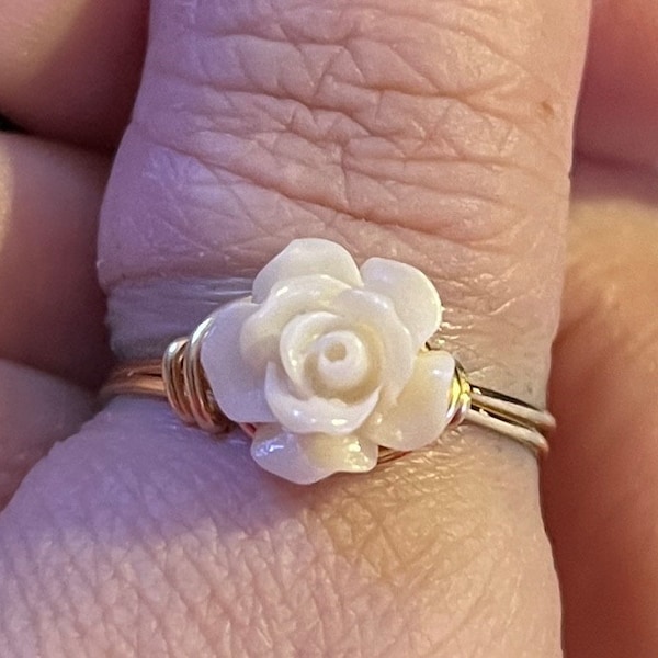 NEW STYLE Red Rose Ring | Red Flower Ring | Red Rose Flower Ring | Red ...