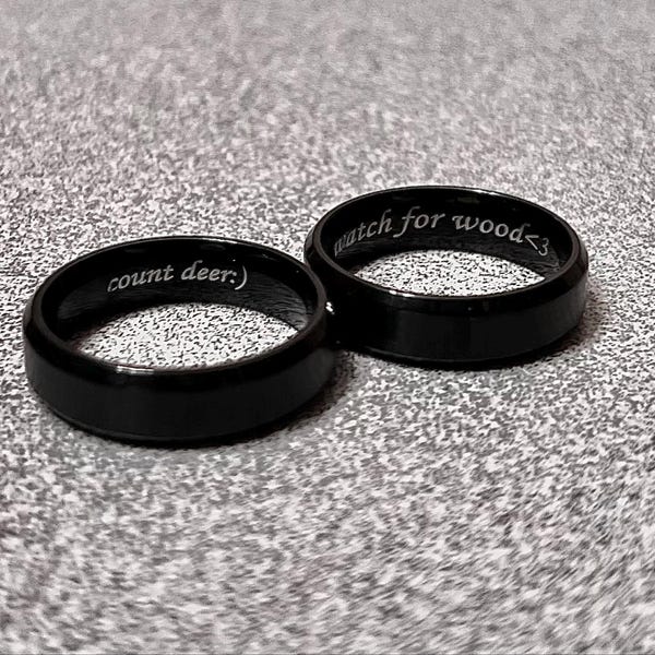 Personalized Promise Ring for Him | Her, Custom Engrave Stainless Steel ...