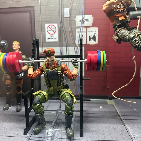 1/12 Scale Squat Rack, Miniature Gym Equipment, Dollhouse Gym ...