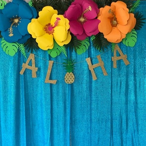 Svg Paper Flower Hibiscus Template TROPICAL SET Hawaiian | Etsy