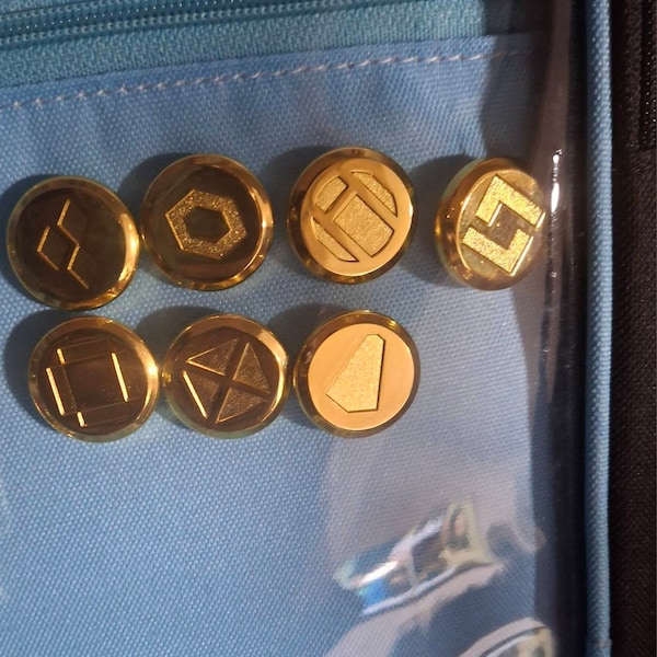 Complete Gary Oak Kanto Rival Pokemon Gym Badge Set of 10 Anime ...