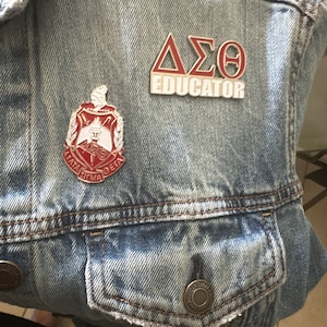 Red and White Number Lapel Pins Line Numbers Delta Sigma Theta DST - Etsy