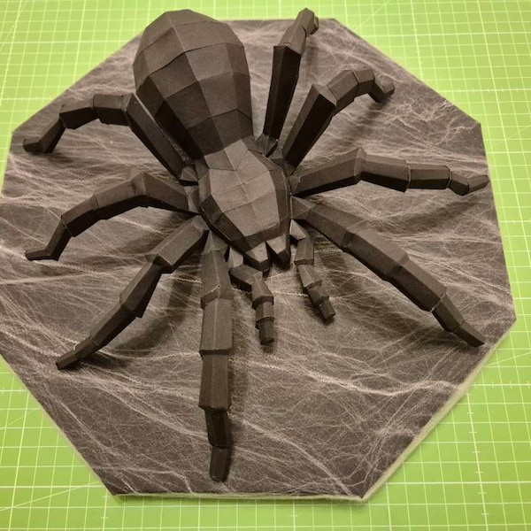 Tarantula Halloween Spider Papercraft + XL Version - DIY Patterns for ...