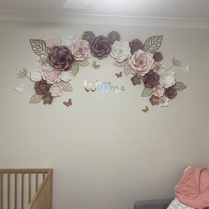 Daisy Fields Paper Flower Wall Decor, Decorative Paper Flower Wall ...