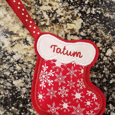 Personalized Christmas Stocking Ornament, Stocking Ornament Gift Holder ...