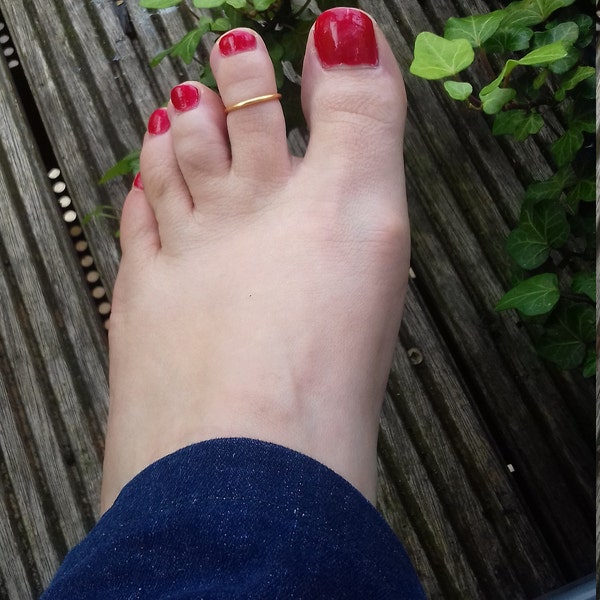 Toe Ring, Silver Toe Ring, Rose Gold Toe Ring, Midi Toe Ring ...