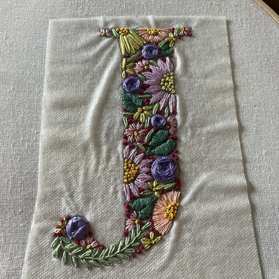 Azalea Hand Embroidery Pattern, PDF Download, Alphabet Pattern Hand ...