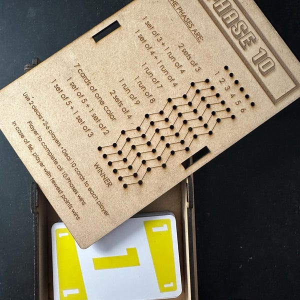 Phase 10 SVG Digital File, Laser Cut File Phase Ten, SVG Board Game ...