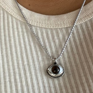 Simple Sterling Silver Glass Eye Necklace choose Your Own - Etsy