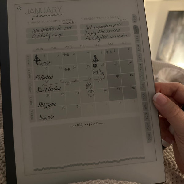 Remarkable 2 Fitness Weight Loss Tracker Planner Template | Instant ...