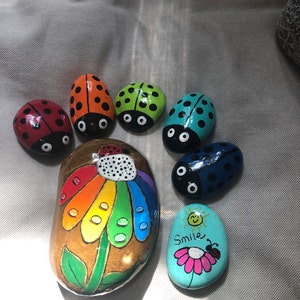 Assortment of Cute Animal Mommy and Baby Painted Rocks | Etsy