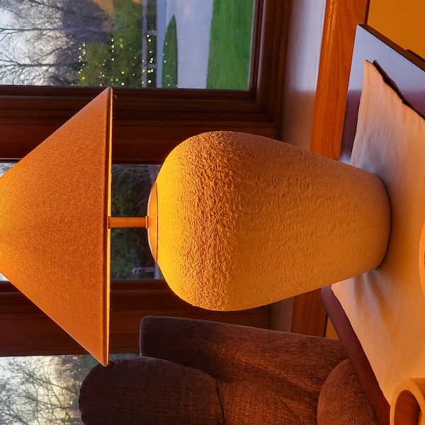 White Linen Textured Conical Lampshade Large Lamp Shade Nordic Boho ...