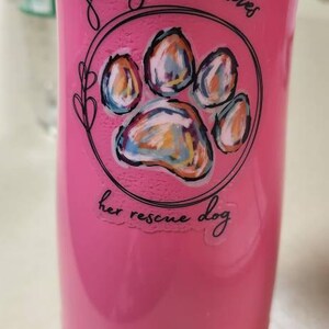 Just A Girl Who Loves Her Rescue Dog Sticker, Quotes Sticker, Dog Lover ...