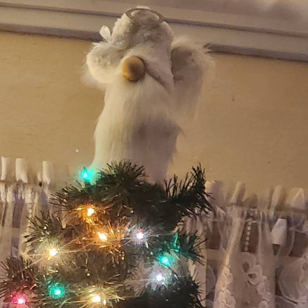 Angel Gnome, Tree Topper, Memorial Gnome Holiday Gnome, Christmas ...