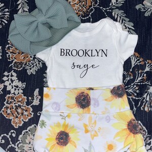 Sweet as A Peach Baby Bummies and Bow Set Newborn Baby Girl | Etsy