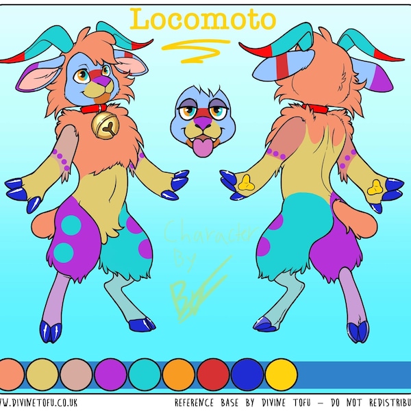 Headshot - Furry / Anthro / Fursona Con Badge - Custom Art Character ...