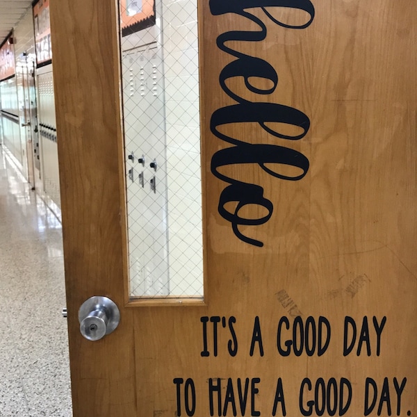 Hello Classroom Exterior Door and Quote Decal - Etsy