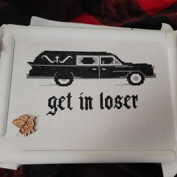 Hearse - Get in Loser ~ Gothic Cross Stitch Pattern ~ Occult, Funny ...
