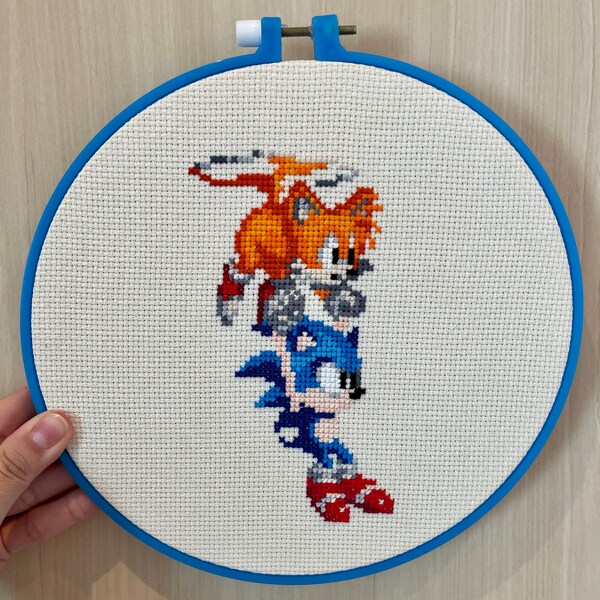 Sonic & Tails - Funny Cross Stitch Pattern PDF Instant Download - Etsy