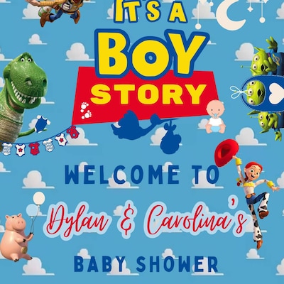 It's a Boy Story Welcome Sign Editable A1 Boy Story Baby Shower Poster ...