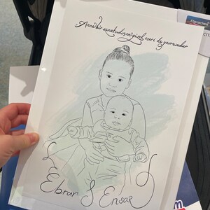 Wedding Custom Line Drawing Minimalist Line Art Drawing From - Etsy