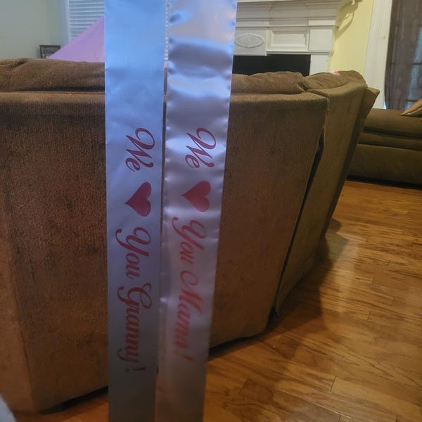 Funeral, Memorial Ribbon, Custom Printed W/your Message, Floral ...