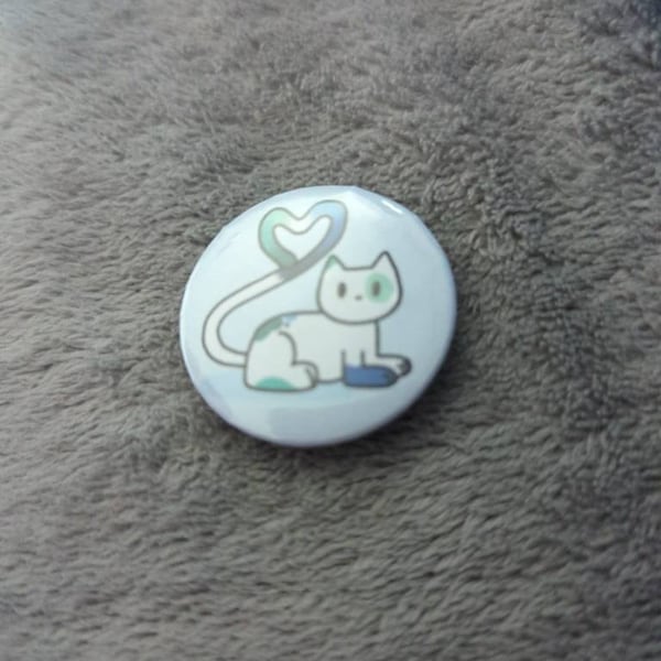 Blue and Orange Dog Inspired Art 32 Mm Pin Button Badge - Etsy