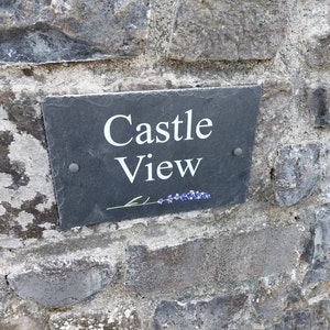 Rustic Lavender Slate House Sign Farmhouse Plaque Door Number - Etsy