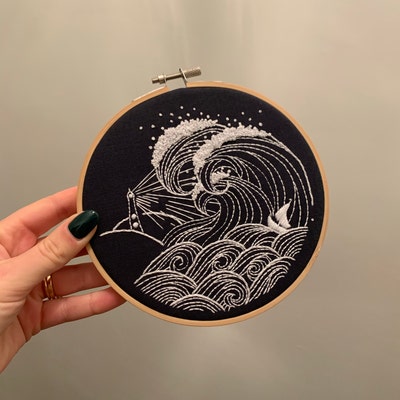 Full Moon Embroidery Kit, Sewing Kit, Embroidery Pattern, Beginners ...