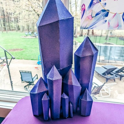 BIG Crystals Papercraft. Set of 7 With 4 Options Paper Size. You Get ...