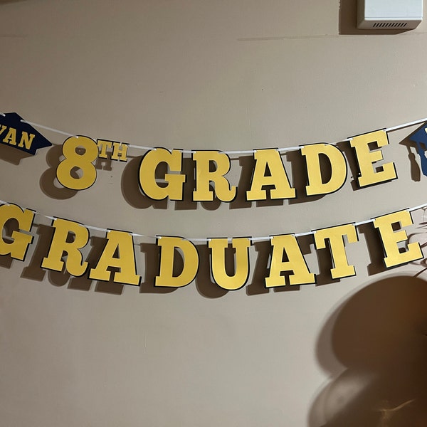 8th Grade Graduation, 8th Graduation Banner , Graduation Banner, 8th ...