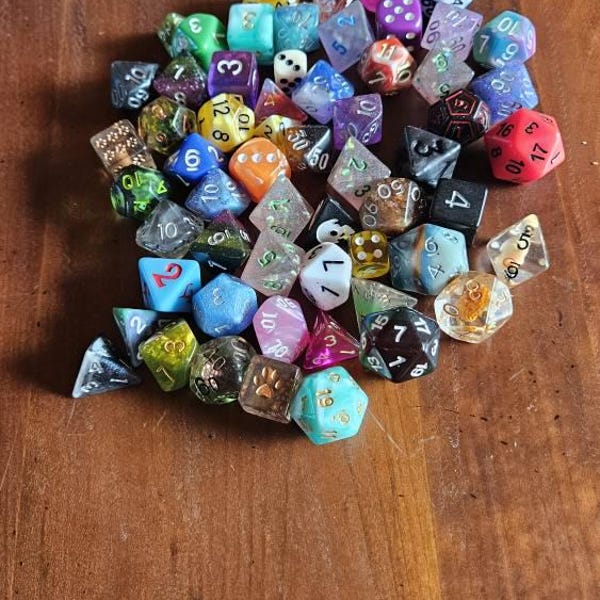 Mystery Bulk Random Dice Scoop | Mixed Dnd Polyhedral Scoop of Dice ...
