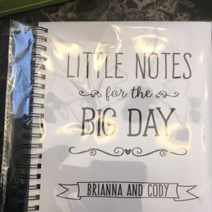 Little Notes for the Big Day Personalized 5 x 7 | Etsy