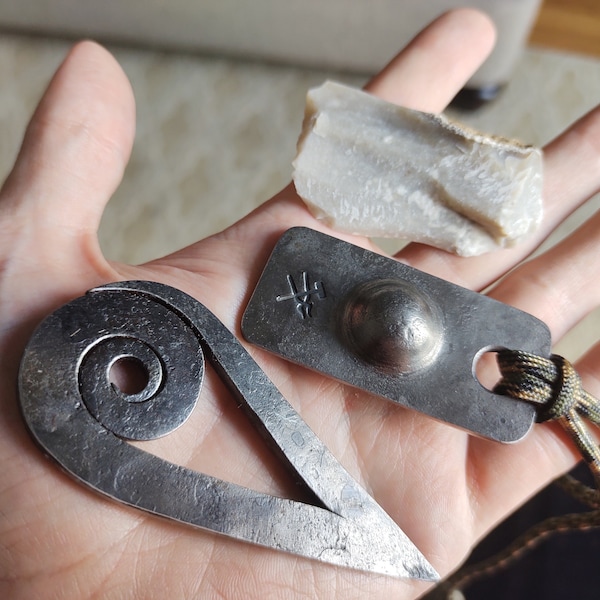 Firesteel Pendant. Bow Drill Socket. - Etsy