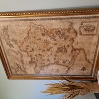 Fantasy Map of Australia, Vintage Australia Map, Old Map Australia Gift ...