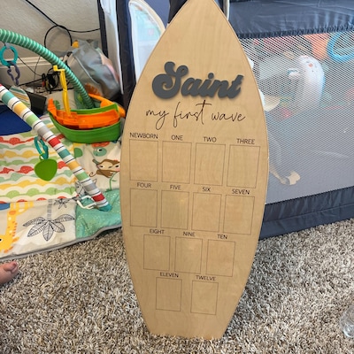 First Year Surf Photo Board, the Big One Party Decor, My First Wave ...