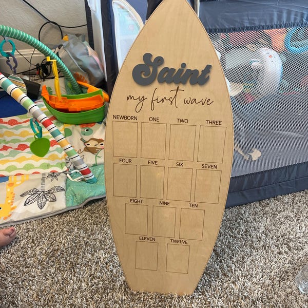 First Year Surf Photo Board, the Big One Party Decor, My First Wave ...