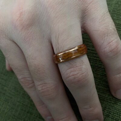 Mens Wedding Band the Rsg Made From Santos Rosewood, Silver and German ...