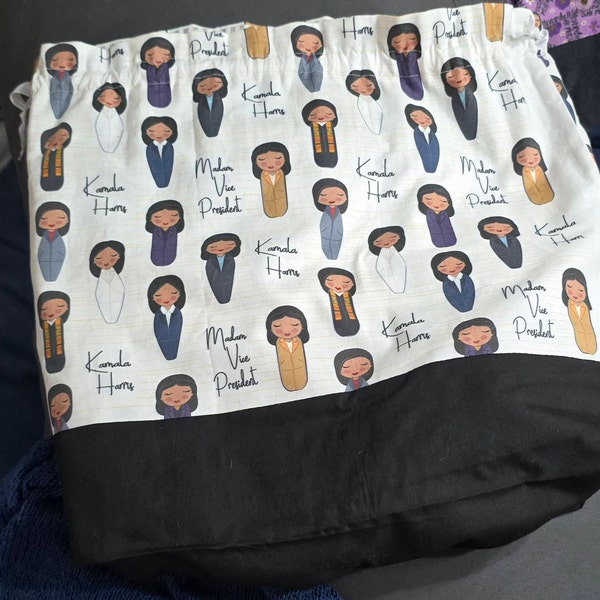 Van Gogh Starry Night Print Fabric, Knitting Project Bag, Medium or ...