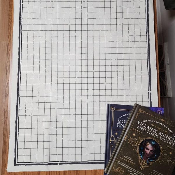 Cloth RPG Battle Map | 21" X 27" Square Grid | Gift for Dungeon Masters ...
