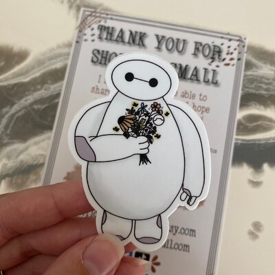 Floral Baymax Sticker Disney Sticker Big Hero 6 - Etsy