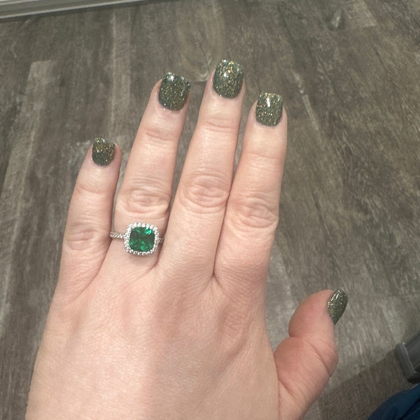 Basilisk- Dip Powder, Dip Powder for Nails, Acrylic, Iridescent, Green ...