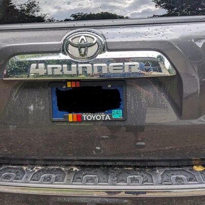 Vintage-toyota-retro-style-license-plate-frame-trd-offroad-tacoma-fj ...