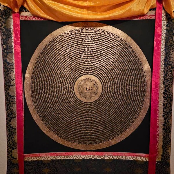 Blessed Shree Yantra Mandala, Handmade Sacred Thangka Painting for ...