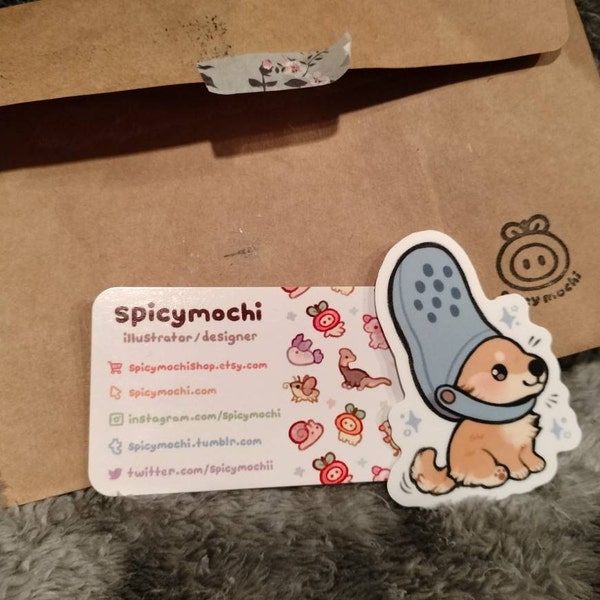 Croc Dog Sticker / Shiba Inu Sticker / Puppy Sticker / Animal Sticker ...