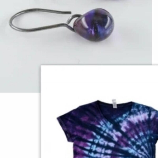 Mottled Honey Plum White Glass Drops, Lampwork Earrings, Sterling ...