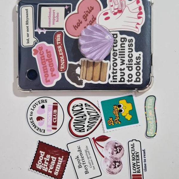Kiss Sticker Pink Lips Cottage Core Girly Bookish Sticker SMUT Decor ...